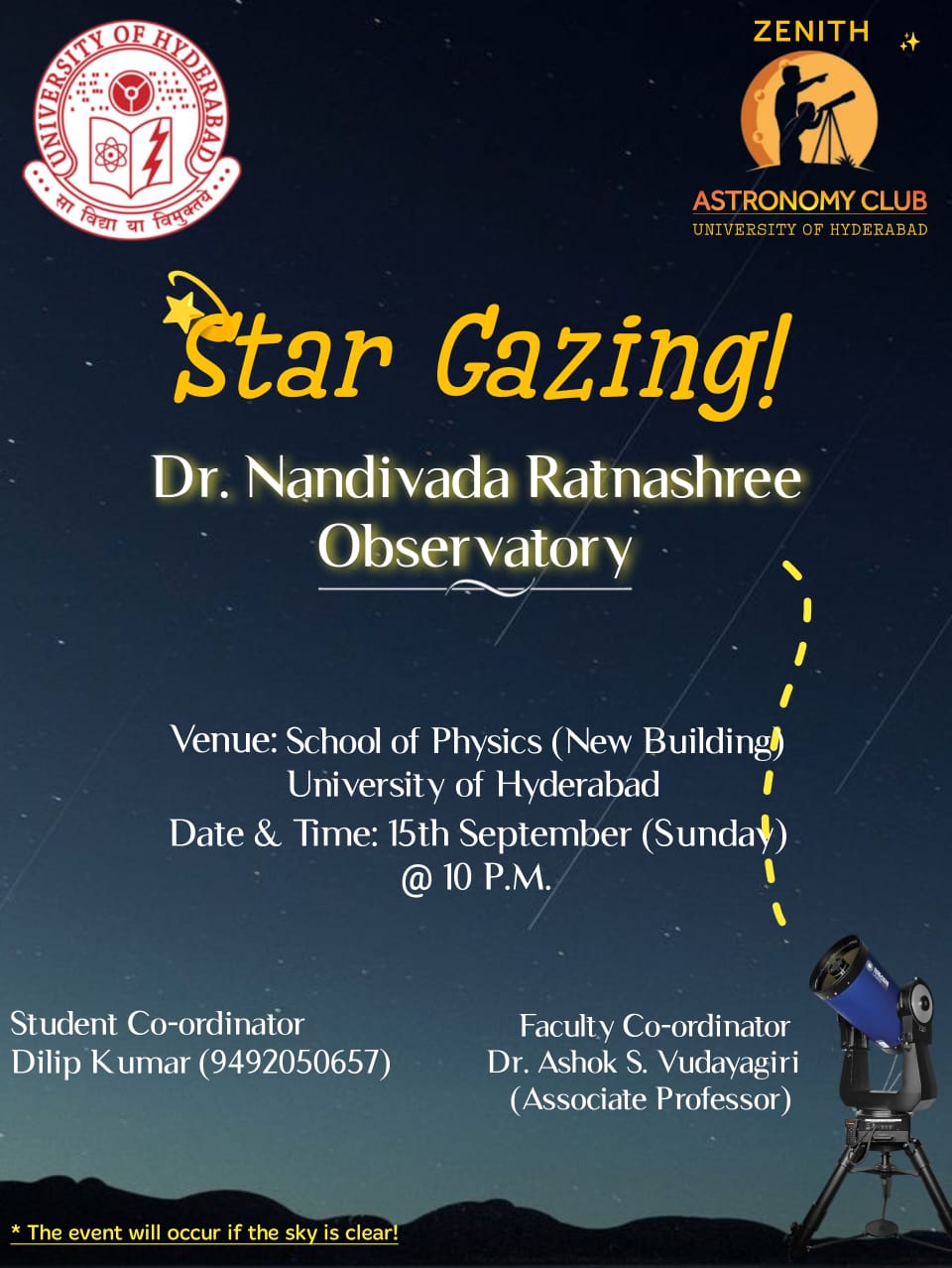 Stargazing Session – Zenith